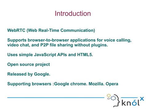 Introduction To Webrtc Ppt Browsers Computer Software And Applications
