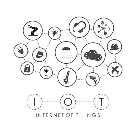 Premium Vector Iot Concept A Set Of Icons Connected To Each Other In One Internet Network Good