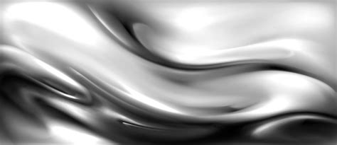 Silver Liquid Texture With Smooth Flowing Waves Vector Image