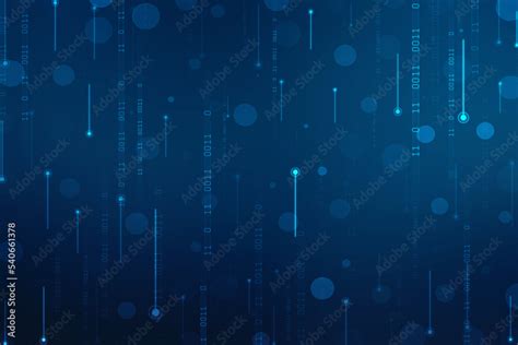 Binary Code Background Digital Abstract Technology Background Flowing Number One And Zero Text