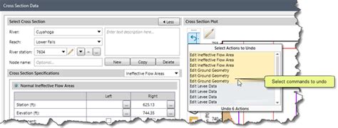 Undo And Redo Commands GeoHECRAS Software