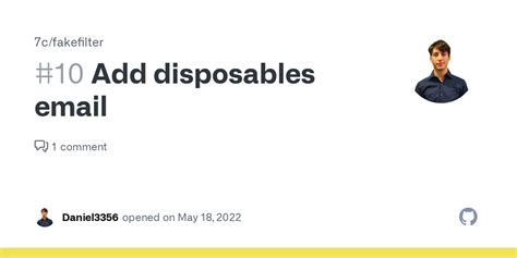 Add Disposables Email · Issue 10 · 7cfakefilter · Github