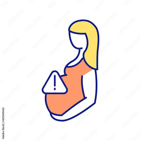 Stockvector Birth Defects Rgb Color Icon Health Problems During