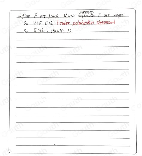 Solved 5 In The Octahedron There Are 8 Faces And 6 Vertices Use