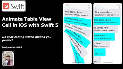 How To Animate Uitableviewcell In Ios Swift 5 Youtube