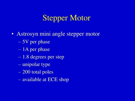 Ppt Stepper Motor Parallel Port Interface Powerpoint Presentation