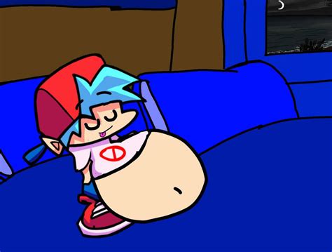 [reposted] Fnf Bf Sleeping With His Big Belly By Maxaro2007 On Deviantart