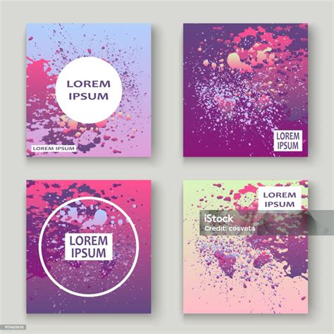 네온 폭발 페인트 튀기지 예술 커버 디자인 유체 바이올렛 그라데이션 먼지 스플래시 질감 배경입니다 유행 창조적인 서식 파일 벡터 보고서 카탈로그 책자 플라이어 제품 커버