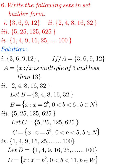Tenth Maths Guide For Sets Ssc Mathematics Solutions For Chapter 2 Sets Class 10 Exercise 2 1