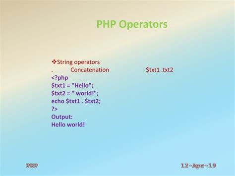 PHP Basics PPT
