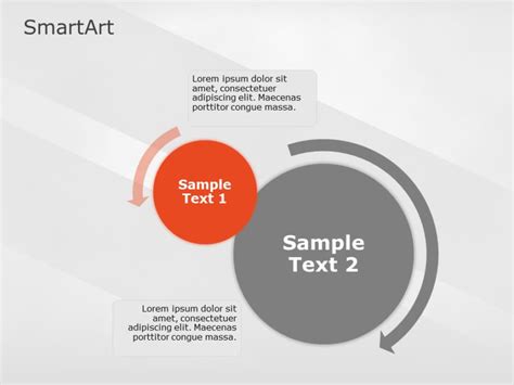SmartArt Cycle Gears 2 Steps SlideUpLift