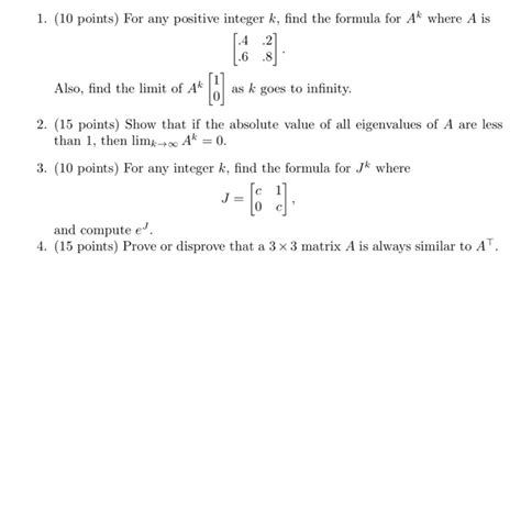 Solved 1 10 Points For Any Positive Integer K Find The