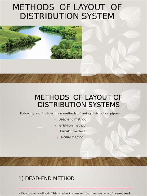 Methods Of Layout Of Distribution System Wse Pdf Water Pipe Fluid Conveyance