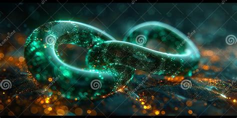 glowing infinity loop symbolizing endless possibilities and connectivity in a digital universe