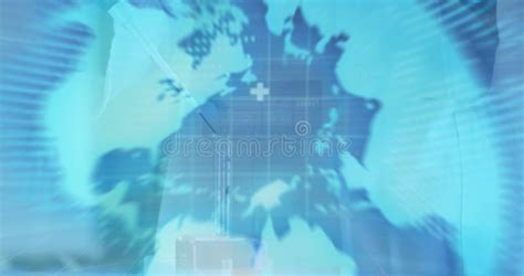 Animation Of Data Processing Over African American Scientist In Lab