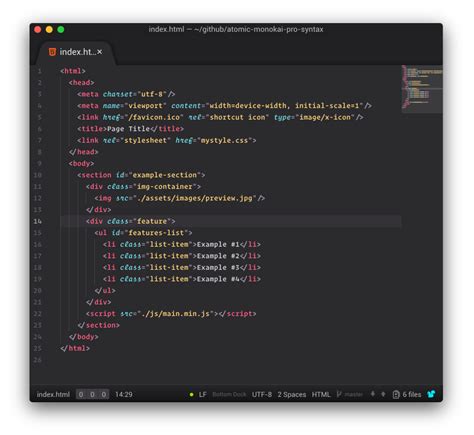 Atomic Monokai Pro Syntax