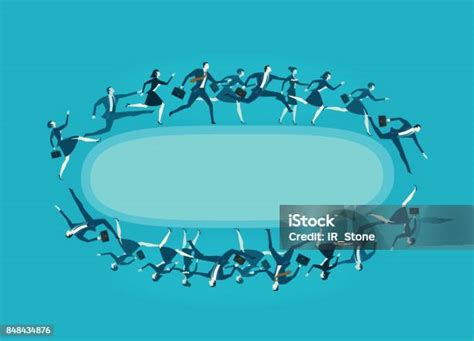 기어 서클 마법사를 실행 하는 비즈니스 젊은 사람들의 많은 바쁜 비즈니스 생활 성과 및 경쟁 개념 감독에 대한 스톡 벡터 아트 및 기타 이미지 Istock