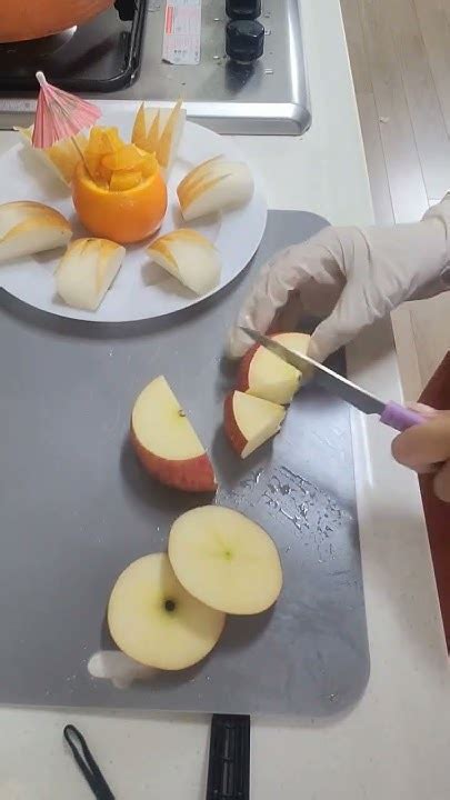 과일예쁘게 자르는법 과일자르기 Carving사과 과일예쁘게 Carving Youtube