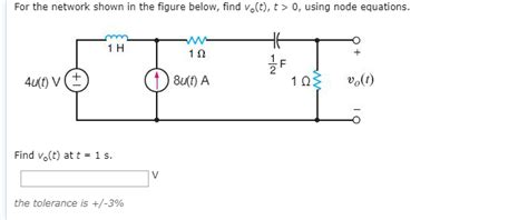 solved for the network shown in the figure below find