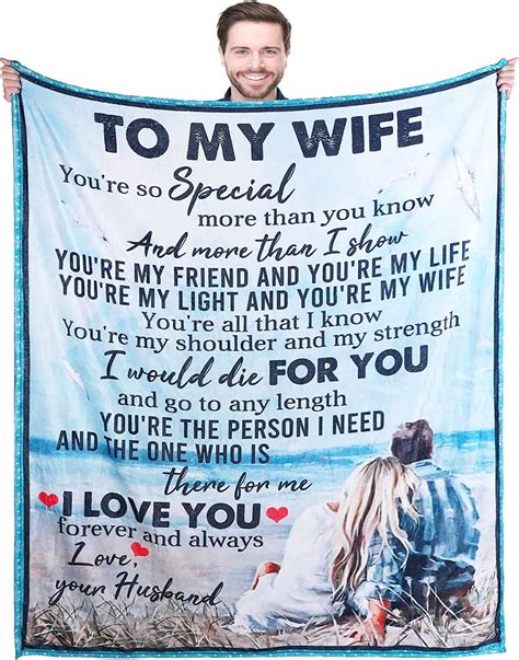 To My Wife Blanket Anniversary Birthday Ts For Wife From Husband