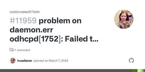 Problem On Daemonerr Odhcpd 1752 Failed To Send To Ff021lanbr