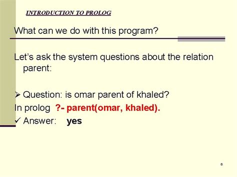 Artificial Intelligence Cs 370 D Prolog Programming Introduction