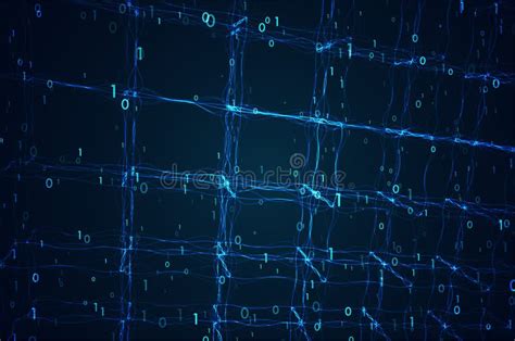 stream of encoded data abstract digital code visualization stock