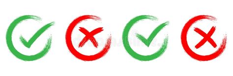 check mark icon button set check box icon with right and wrong design