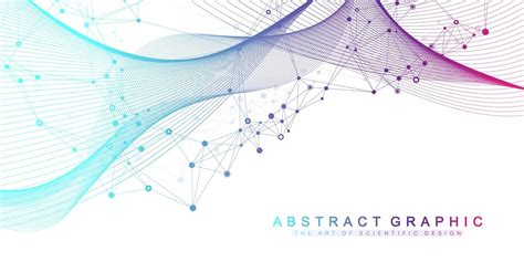 Premium Vector Digits Abstract Background With Connected Line And Dots Wave Flow Digital