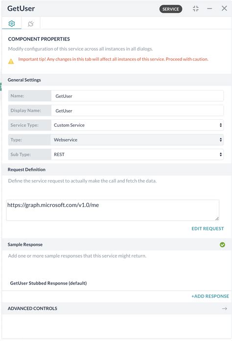 unable to access valid sample response for service node builder bugs
