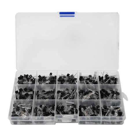 Transistors Assortment Kit 600 Pcs Straight Insert Npn To 92 Pnp 2n2222 S9018 General Purpose