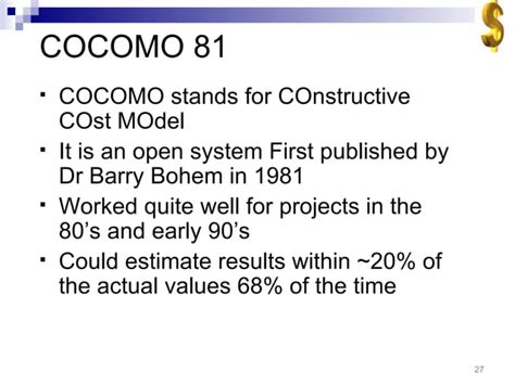 Software Cost Estimation Ppt Computer Software And Applications