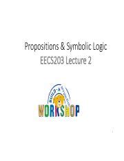 Understanding Propositions And Symbolic Logic In EECS Lecture Course Hero