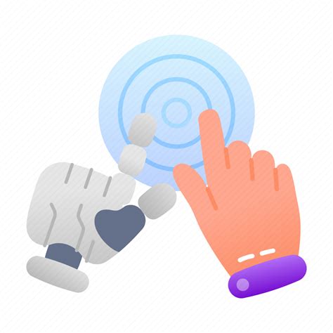 Ai Interaction Robotics Touch Technology Hands Icon Download On