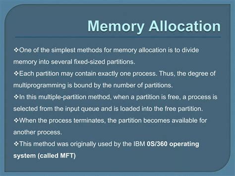 Contiguous Memory Allocationpptx Operating Systems Computer Software And Applications