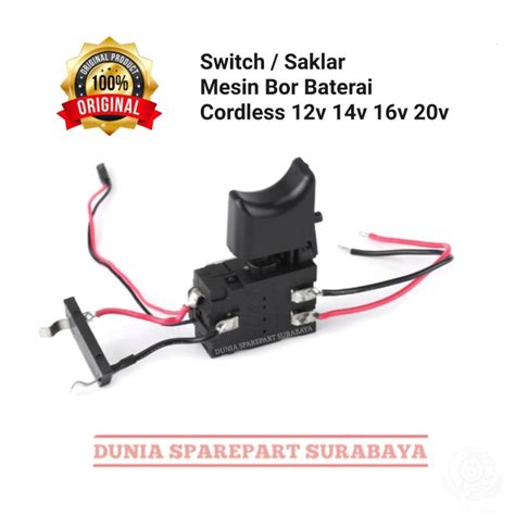 Jual Saklar Switch Mesin Bor Baterai Dc Cordless V V V V Nrt Ryu Kota Surabaya Amt