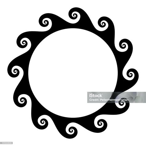 비트루비안 웨이브 패턴 이음매 없는 미앤더 디자인의 원형 프레임 고대 그리스 양식에 대한 스톡 벡터 아트 및 기타 이미지