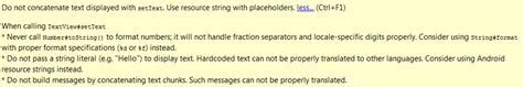 How Do I Remove Concatenate Error In Android Studio On An Edittext