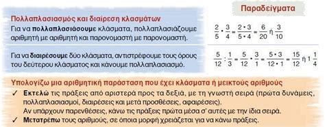 Εγκύκλιος Παιδεία ΠΡΟΒΛΗΜΑΤΑ ΜΕ ΠΟΛΛΑΠΛΑΣΙΑΣΜΟ ΚΑΙ ΔΙΑΙΡΕΣΗ ΚΛΑΣΜΑΤΩΝ