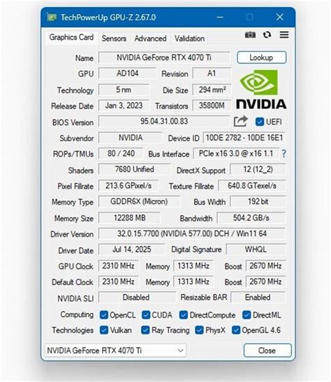 TechPowerUp GPU Z Passe En Version