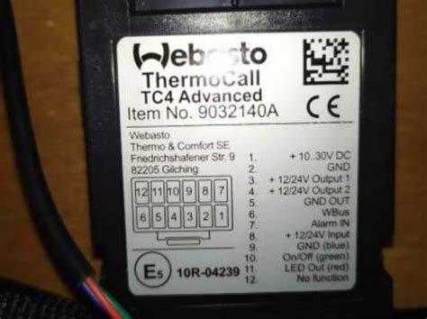 Webasto Thermocall Tc4 Advanced Kaufen Auf Ricardo