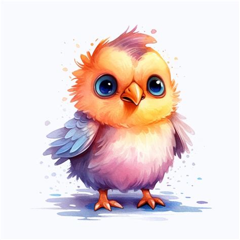 Premium Photo There Is A Small Bird With Big Eyes Standing On A White