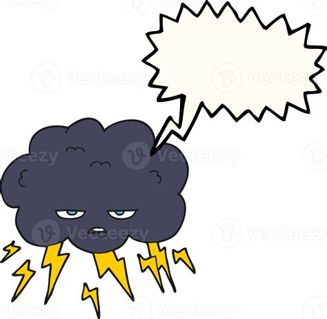 Speech Bubble Cartoon Thundercloud 36361937 Png