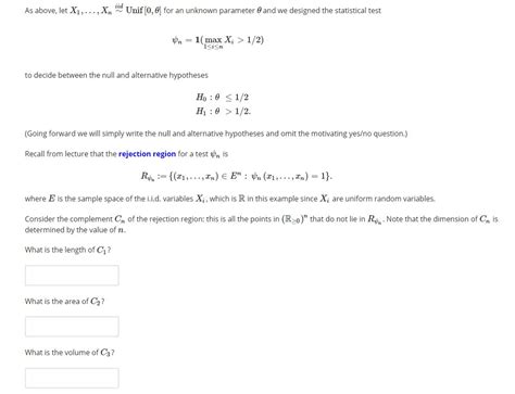 Id As Above Let X1 Unif 0 E For An Unknown