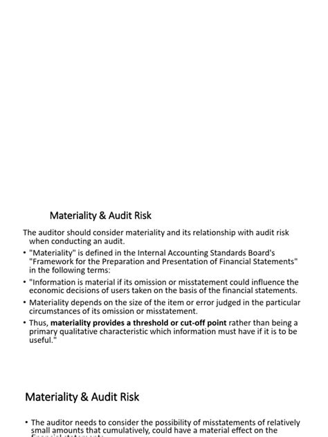 Audit Methodologies Materiality Using Assertions To Audit Pdf