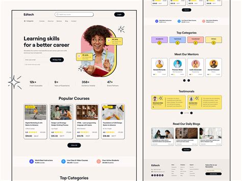E Learning Platform Landing Page By Design2dev On Dribbble