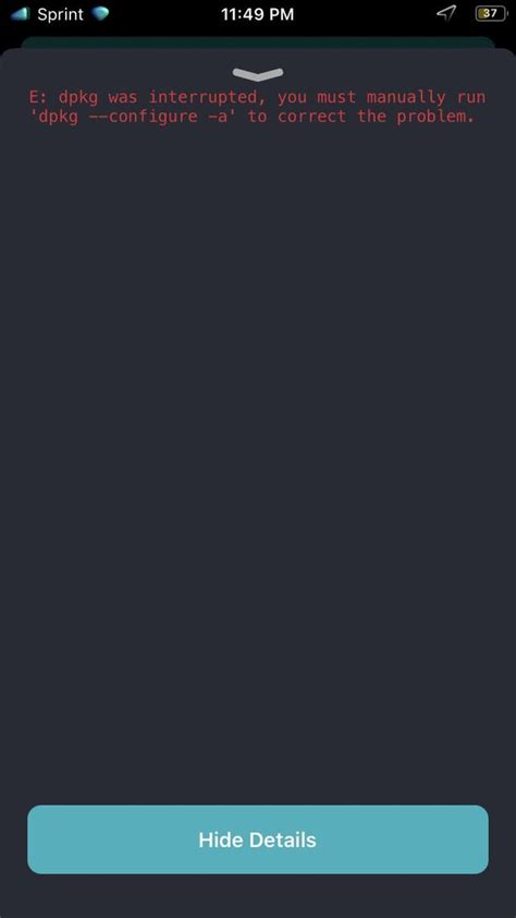 Help Dpkg Error How To Fix Rjailbreak