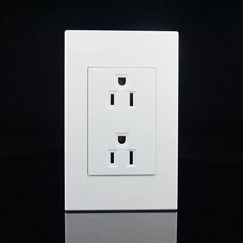 118mm 백색 미국 표준 두 배 3 극 소켓 Pc 방 연제 가정 안전 전원 플러그 15a전기소켓 Aliexpress