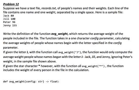 solved problem 12 suppose we have a text file records txt