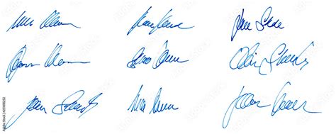 Handwritten Signatures Concept Of Signed Document With Ink Pen Isolated
